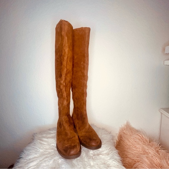 Born | Shoes | Born Knee High Tall Distressed Leather Boots Brass ...